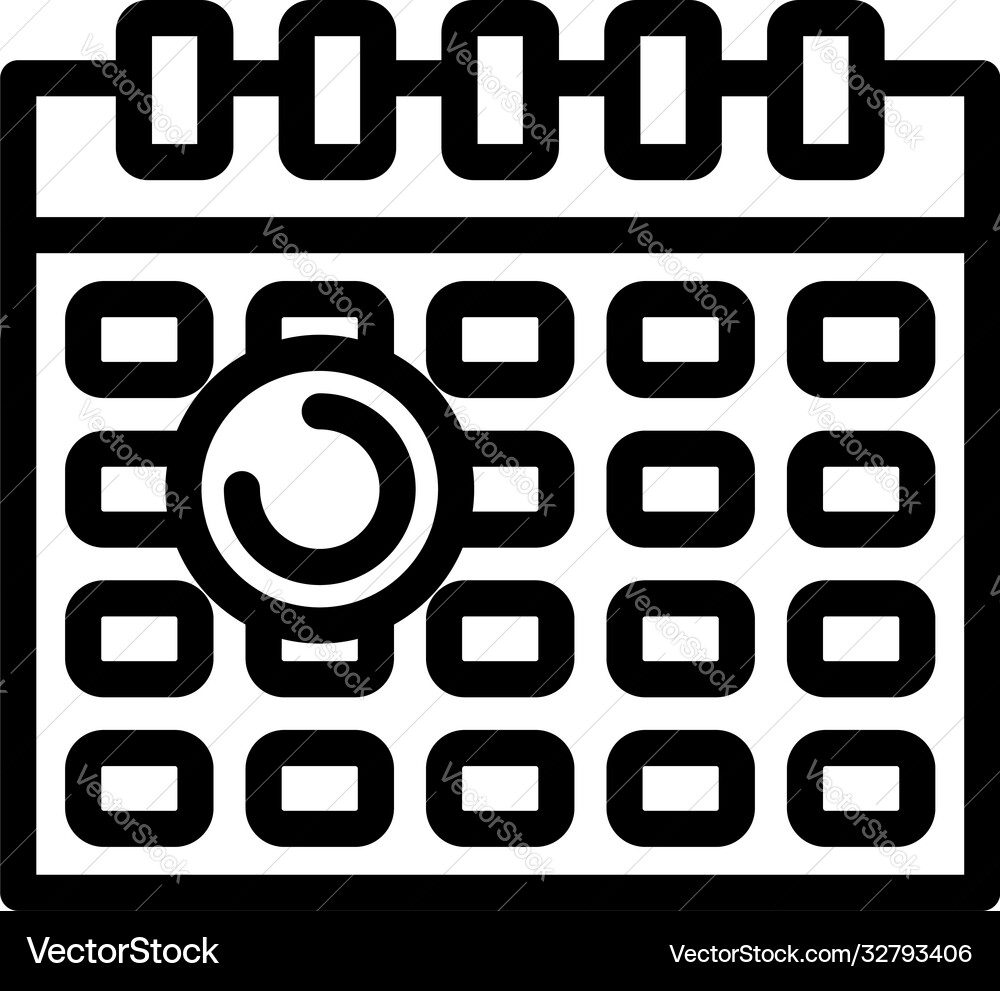 Operating system update time icon outline style Vector Image