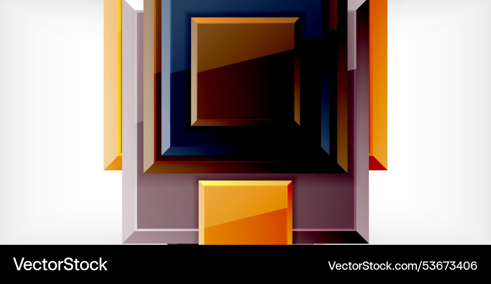 Shiny glossy metallic or plastic square design Vector Image