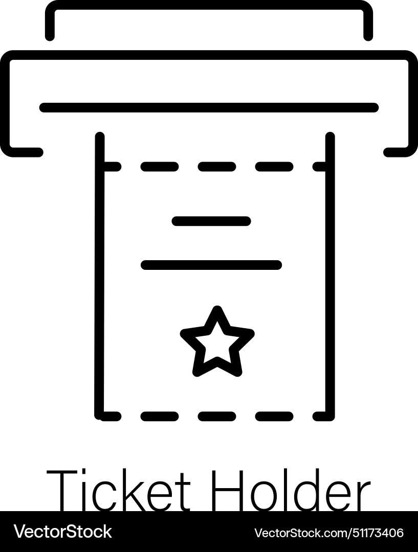 Ticket holder Royalty Free Vector Image - VectorStock