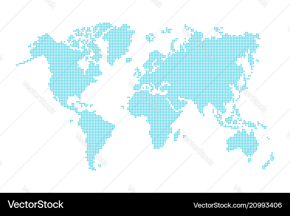 World map dotted style Royalty Free Vector Image