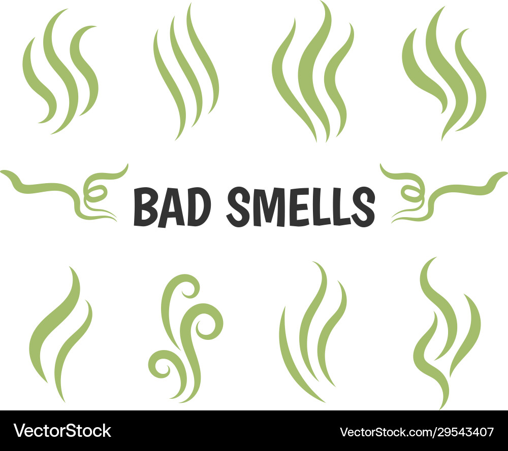 Bad Smells & Smoke Icons Royalty Free Vector Image