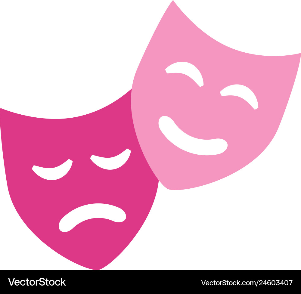 Comedy Masks & Theater Symbol Royalty Free Vector Image