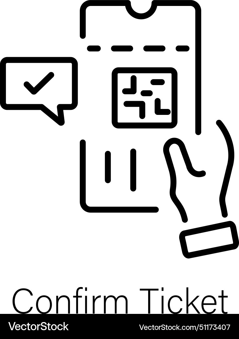 Confirm ticket Royalty Free Vector Image - VectorStock