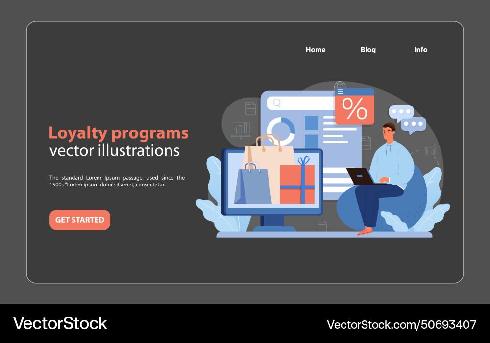 Loyalty programs in consumer engagement Royalty Free Vector