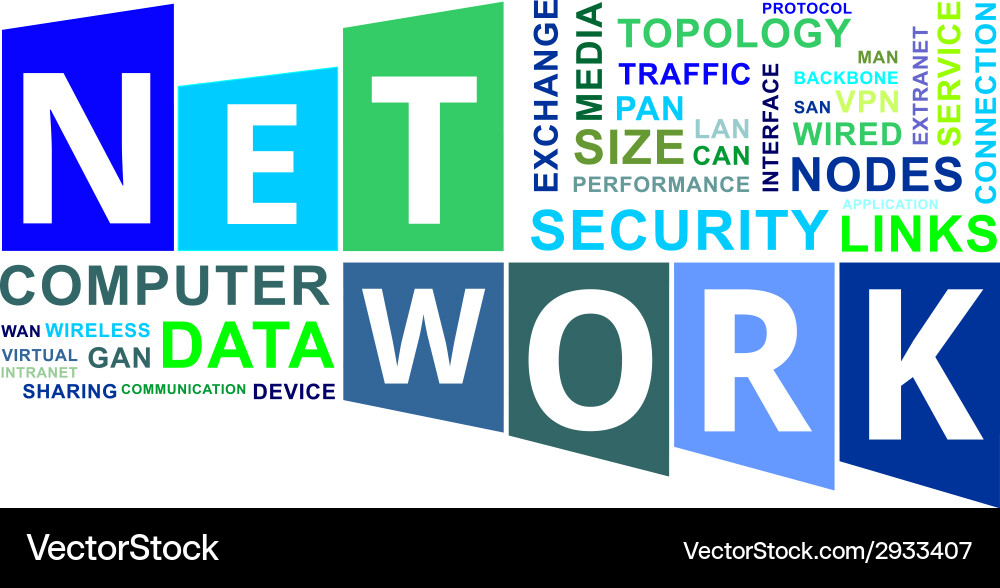 Word cloud network Royalty Free Vector Image - VectorStock
