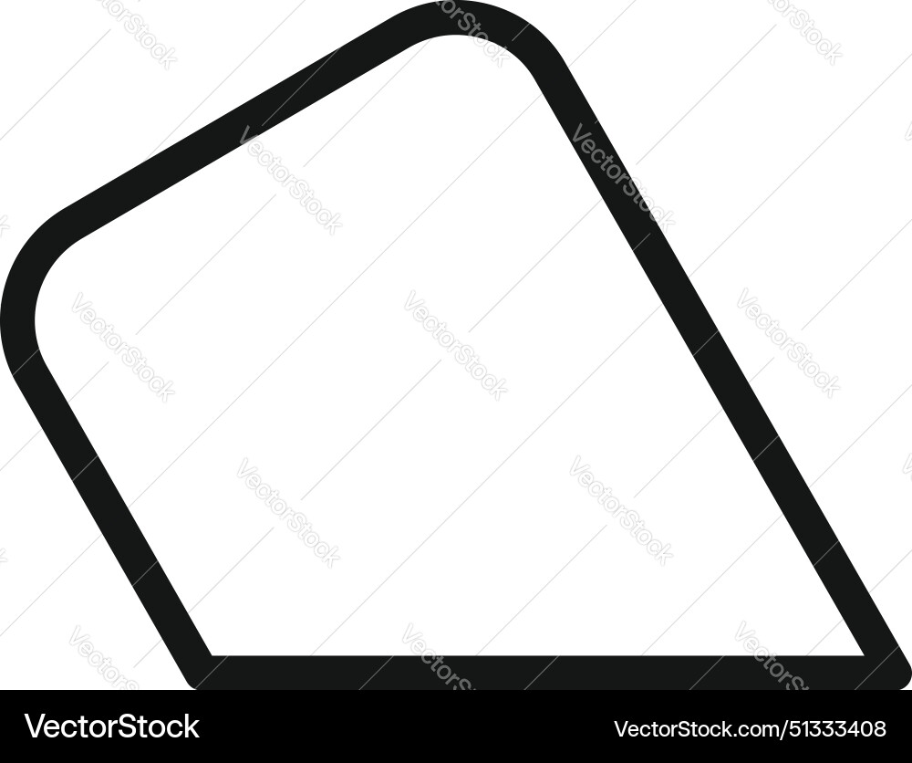 Black outline of a taco shell icon Royalty Free Vector Image