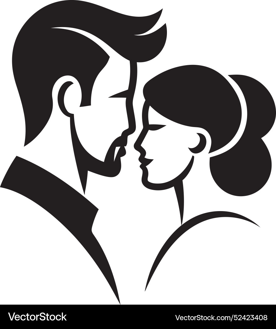 Captivating moments dynamic couple palette vib Vector Image