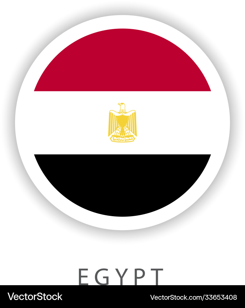 Egypt circle flag template design Royalty Free Vector Image