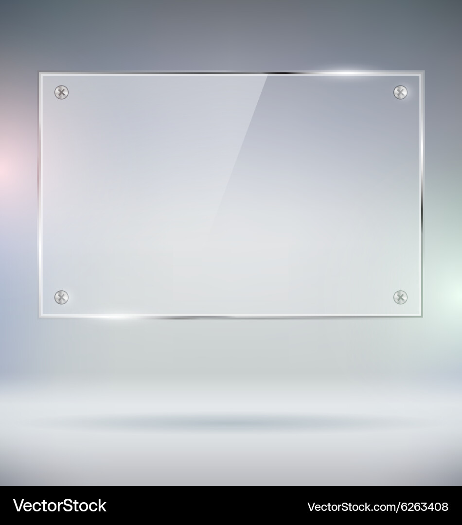 Glass plate Royalty Free Vector Image - VectorStock