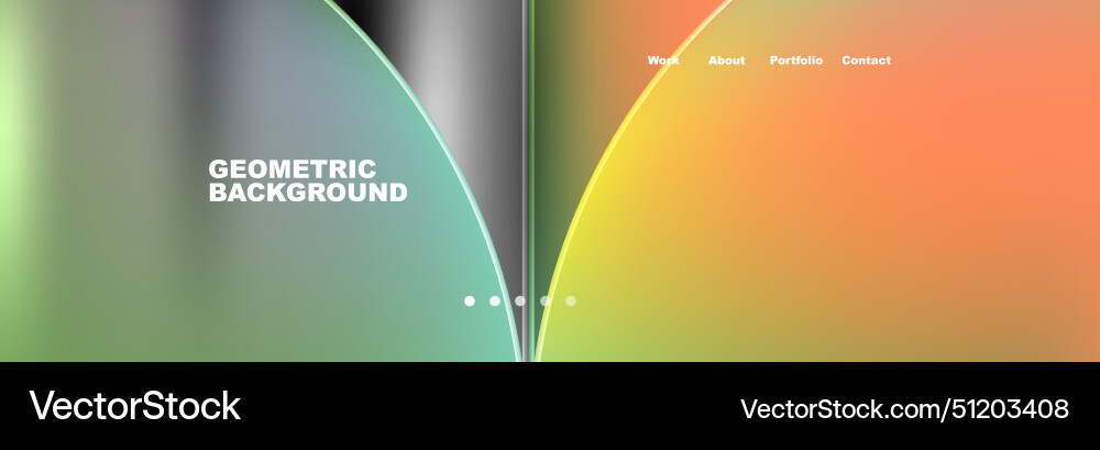Liquid gradient of colors in a geometric Vector Image