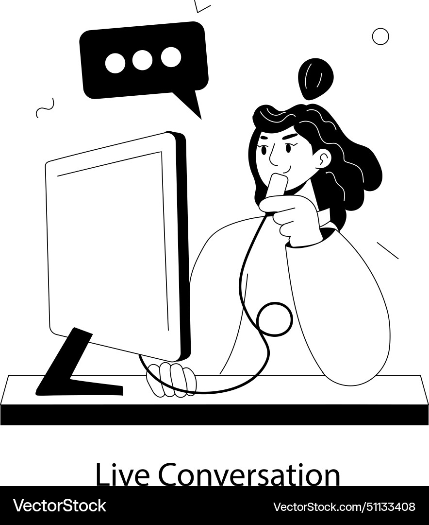 Live conversation Royalty Free Vector Image - VectorStock