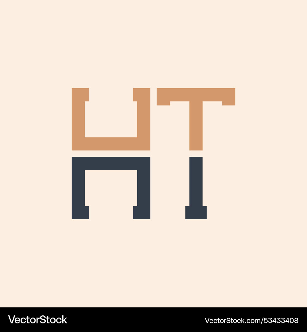 Modern ht letter logo design creative Royalty Free Vector