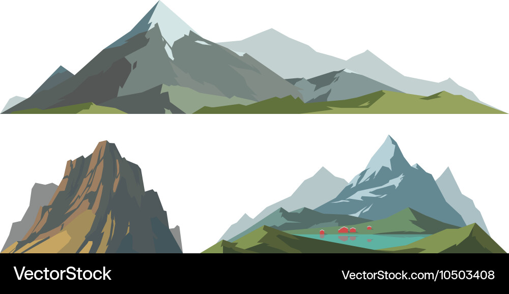 Mountain isolated Royalty Free Vector Image - VectorStock
