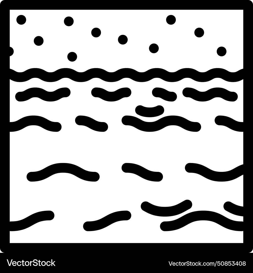 Ocean waves tidal power line icon Royalty Free Vector Image