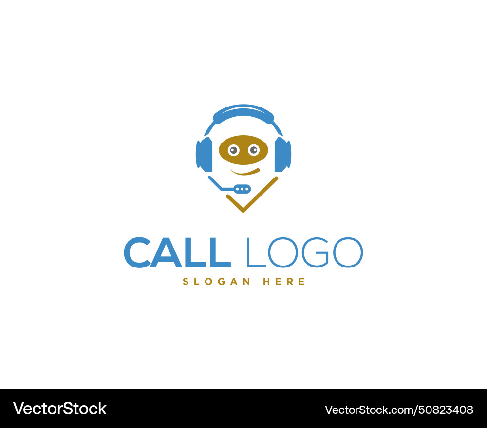 Premium call centre logo icon design Royalty Free Vector