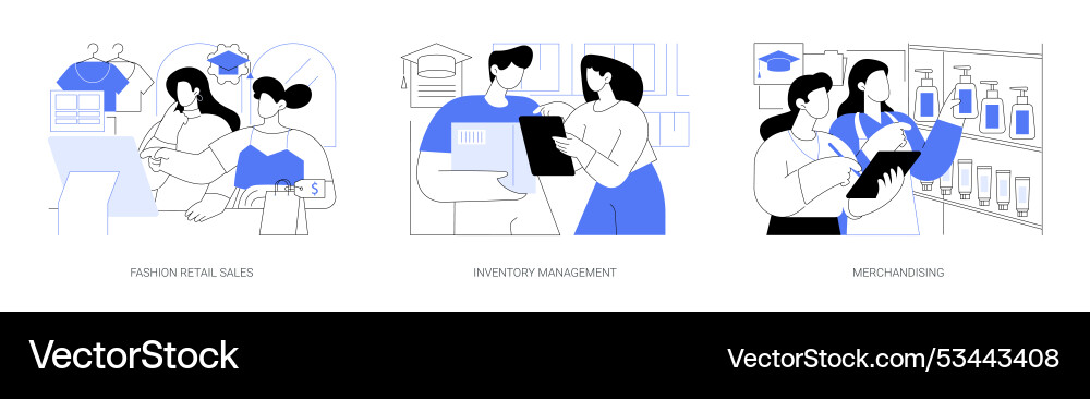 Retail college isolated cartoon Royalty Free Vector Image