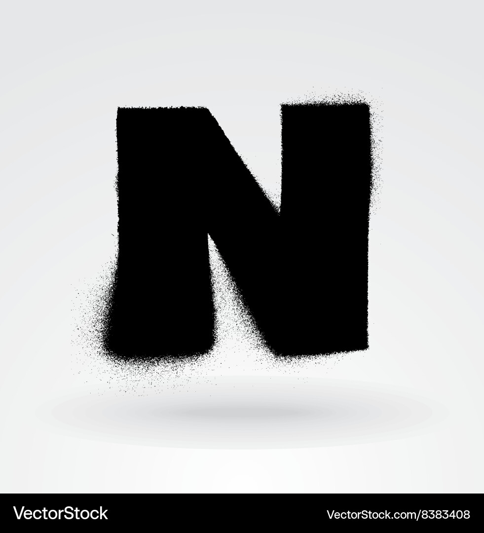 Stencil spray paint font detailed alphabet Vector Image