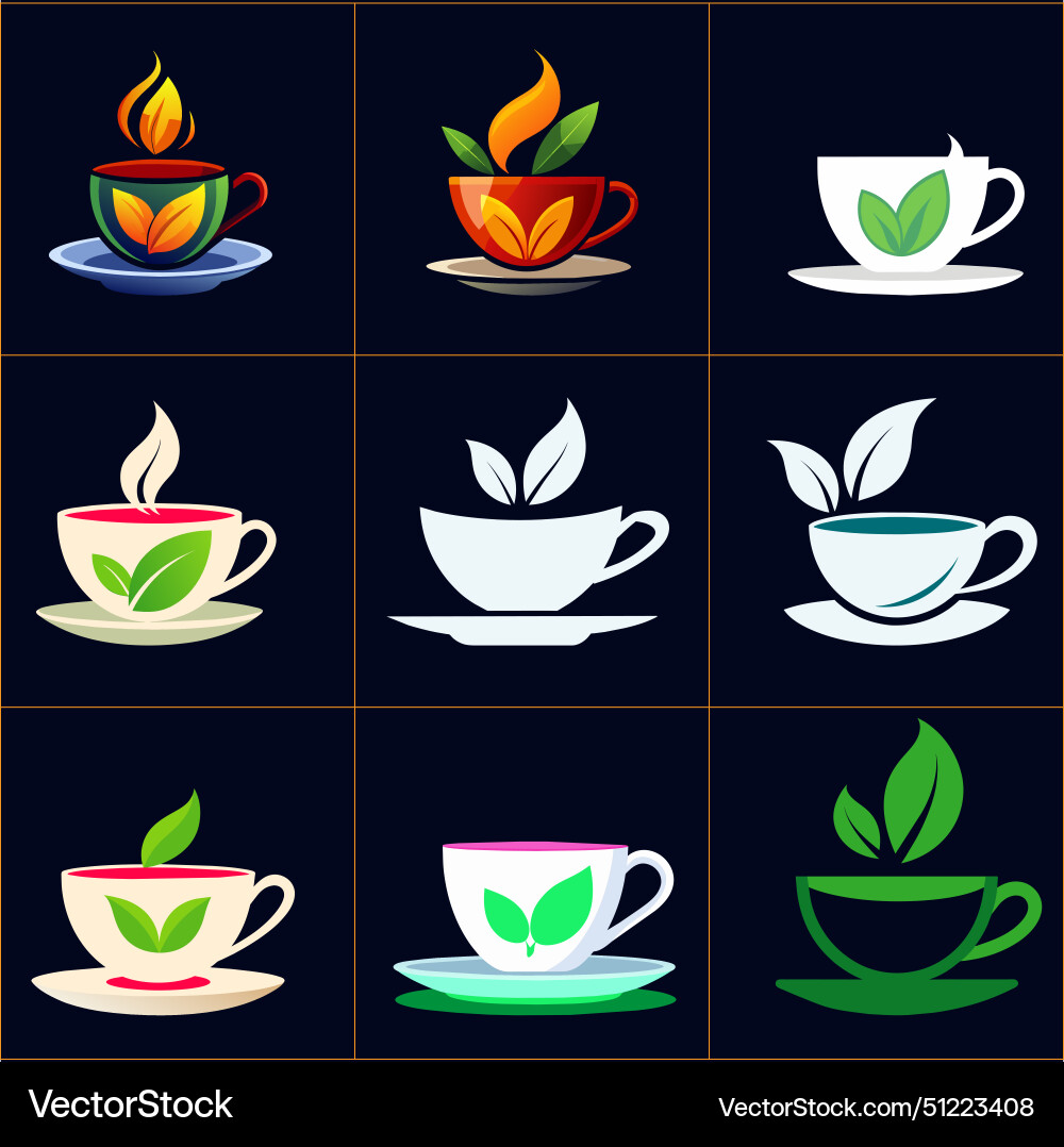 Tea cup Royalty Free Vector Image - VectorStock