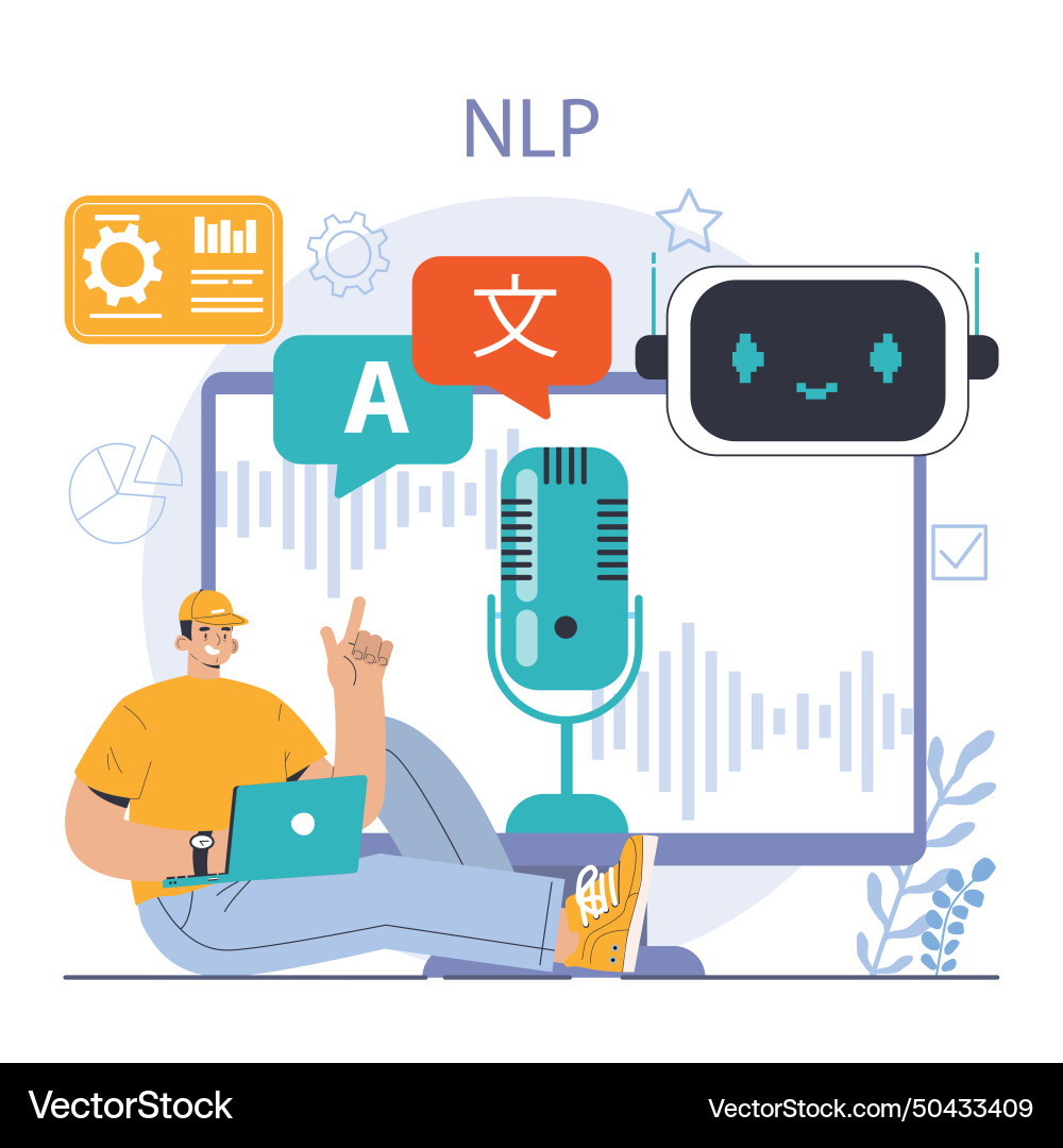 Ai integration artificial intelligence and human Vector Image