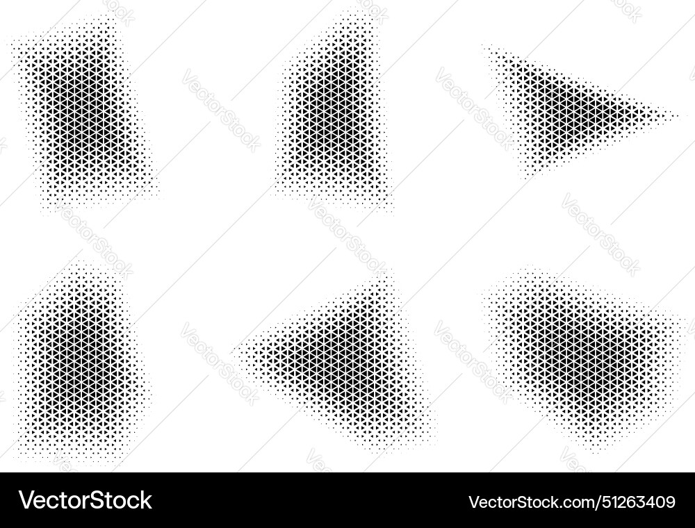 Halftone triangle pattern reprographic technique Vector Image