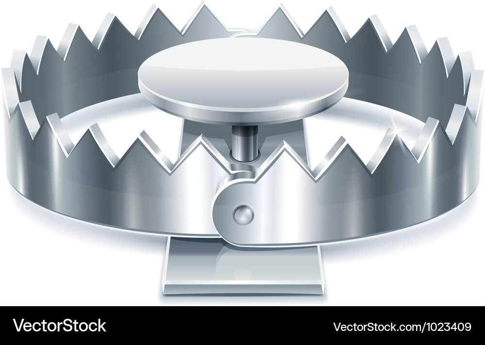 Metallic trap Royalty Free Vector Image - VectorStock