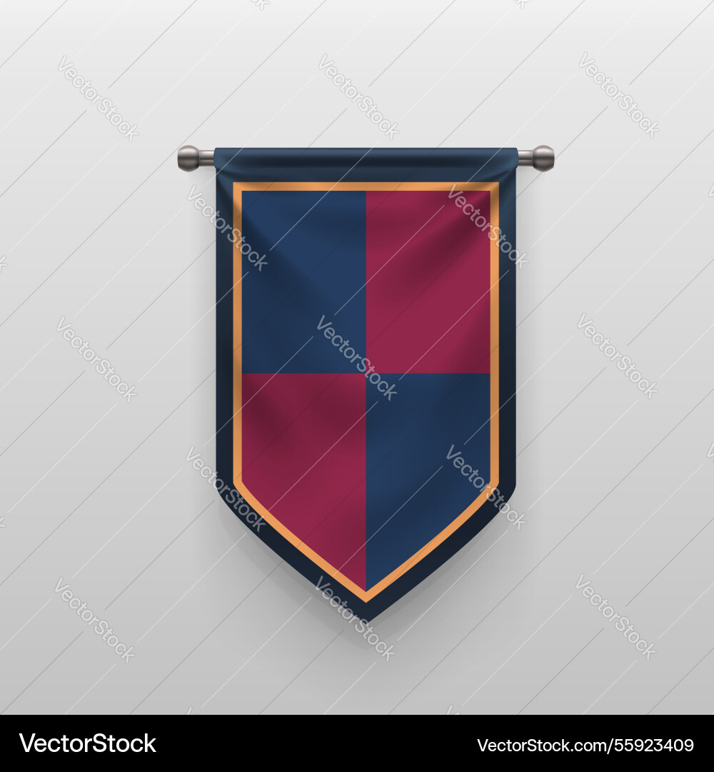 Realistic royal flag front view on white Vector Image