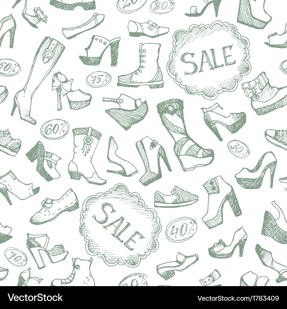 Shoe Pattern Background Royalty Free Vector Image