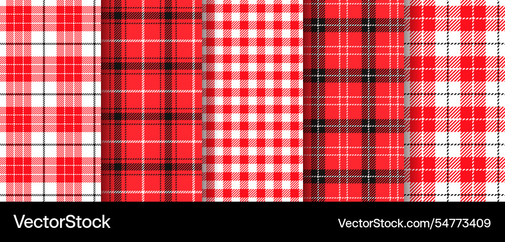 Vichy seamless background check red black pattern Vector Image