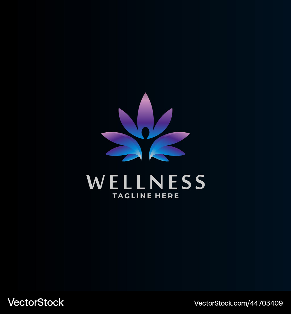 Wellness logo design template idea Royalty Free Vector Image