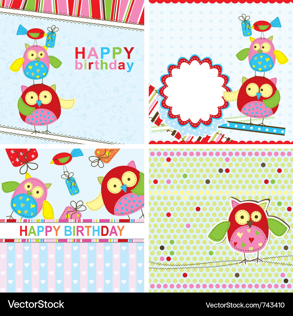 Birthday greeting card Royalty Free Vector Image