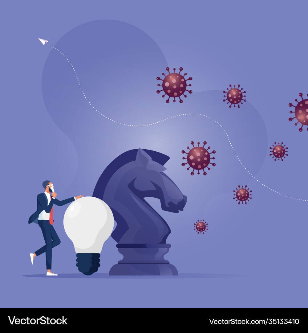 Business strategy in crisis Royalty Free Vector Image