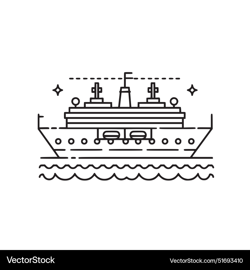 Cruise ship icons Royalty Free Vector Image - VectorStock