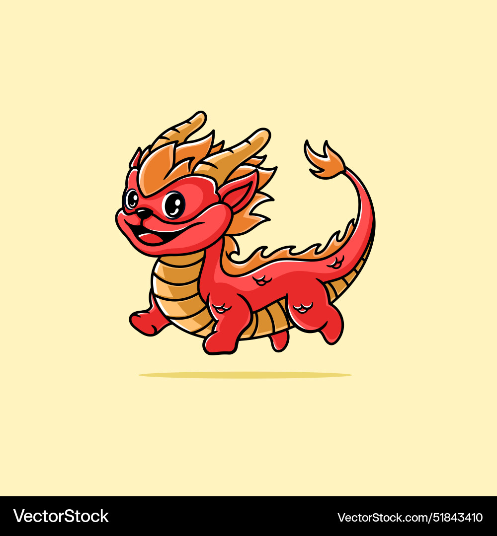 Cute dragon cartoon Royalty Free Vector Image - VectorStock