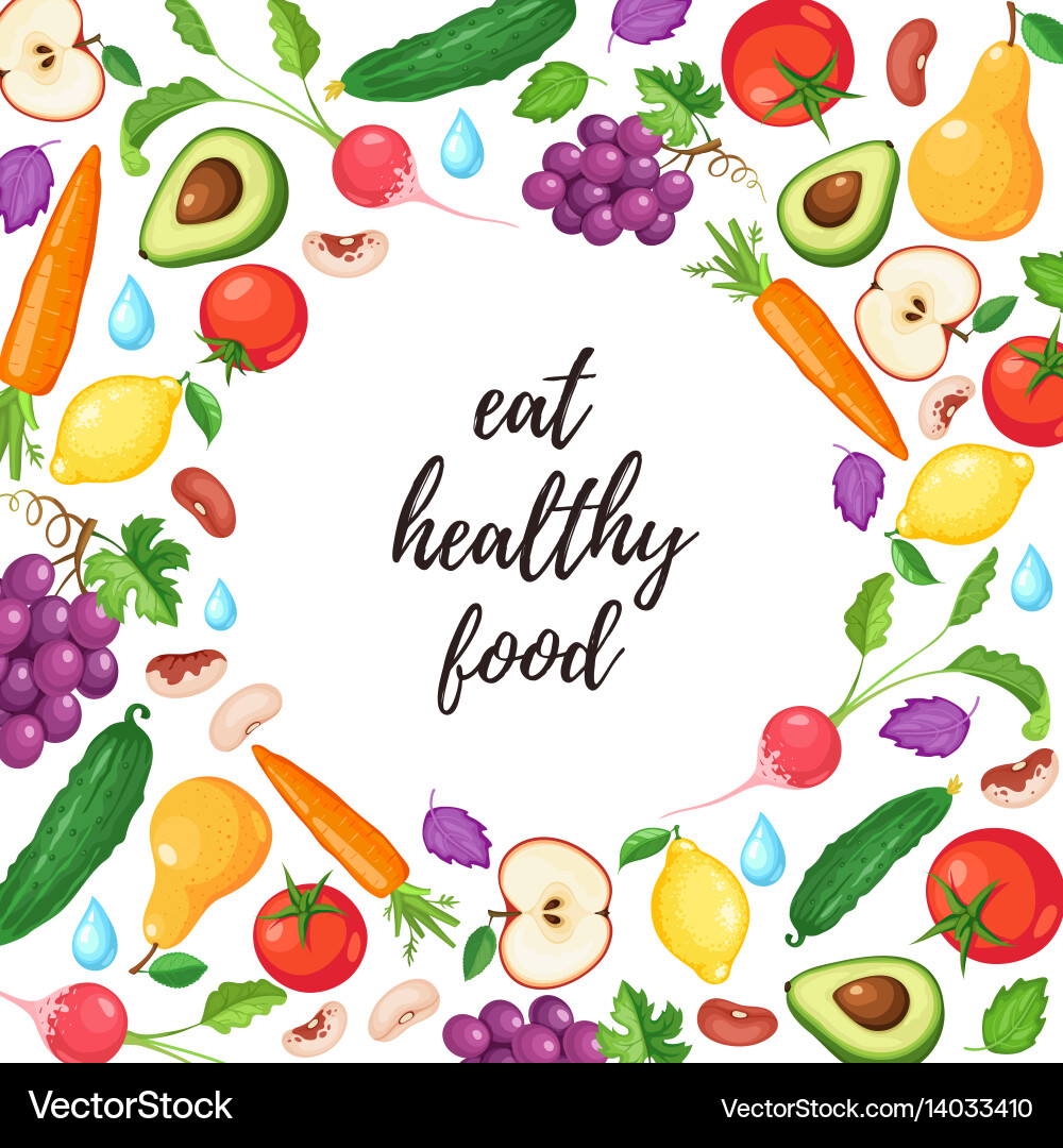 Healthy eating poster Royalty Free Vector Image