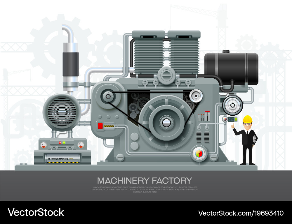 Industrial machine factory construction equipment Vector Image
