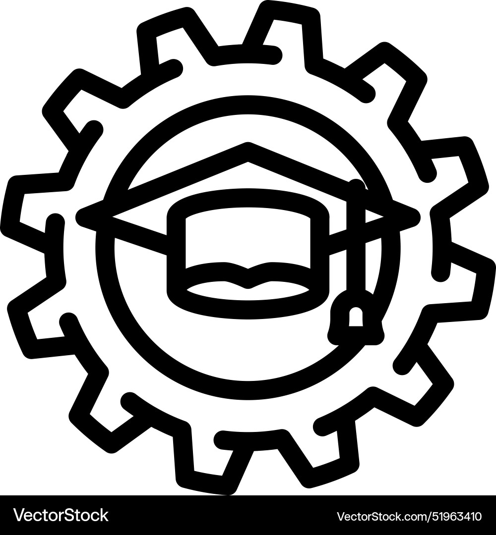Knowledge management business process line icon Vector Image Knowledge management business process line icon Vector Image