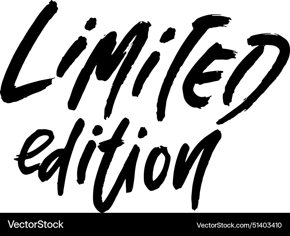 Limited edition modern lettering design Royalty Free Vector