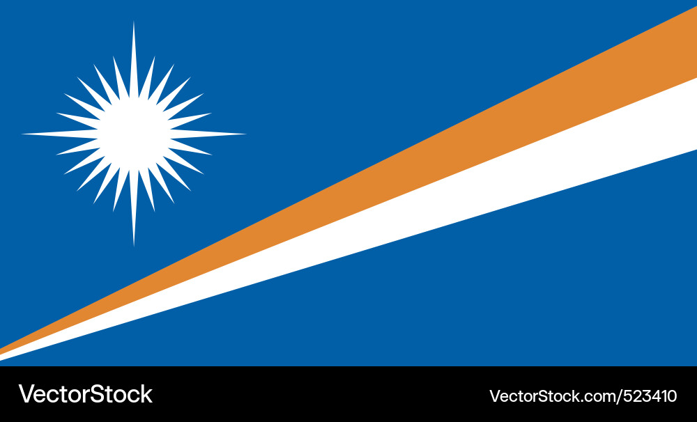Marshallese flag Royalty Free Vector Image - VectorStock