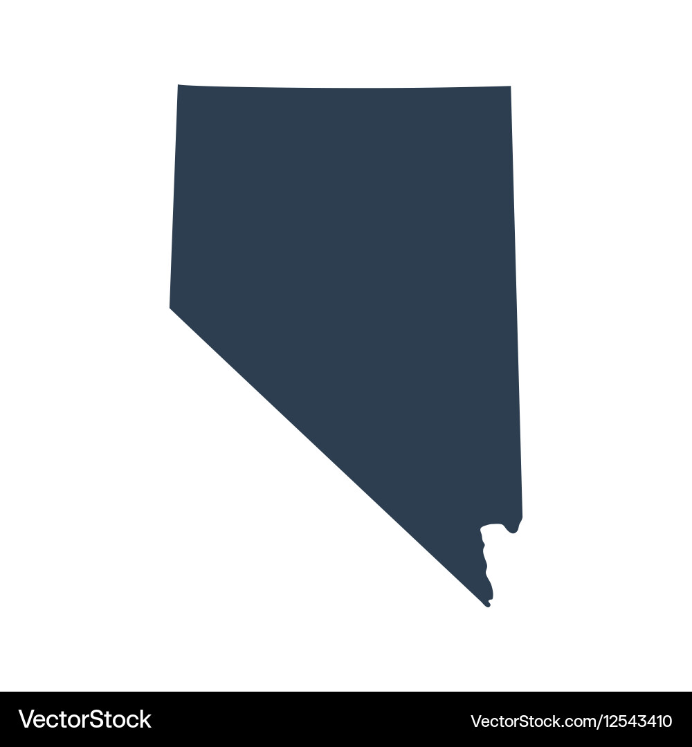 Nevada State Map Silhouette Royalty Free Vector Image