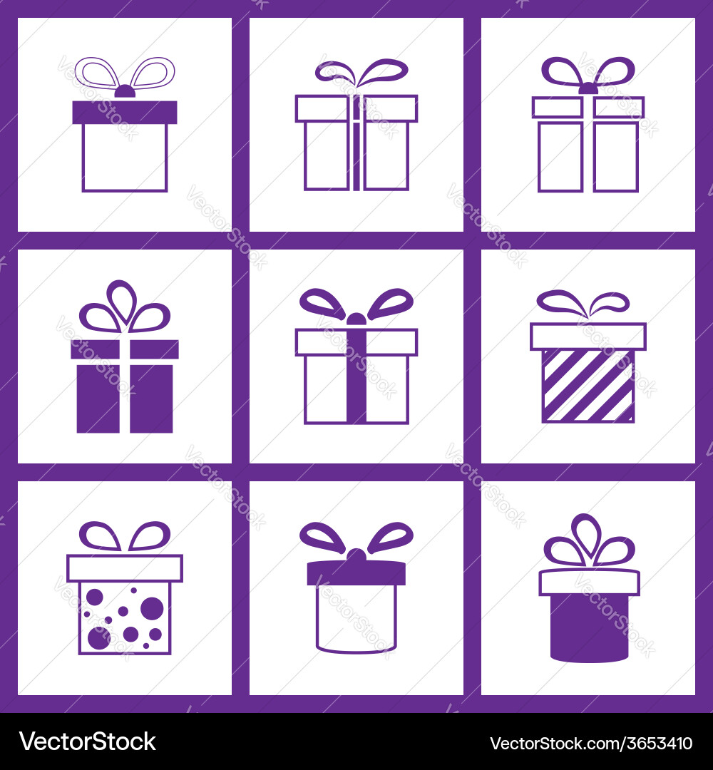 Present boxes Royalty Free Vector Image - VectorStock