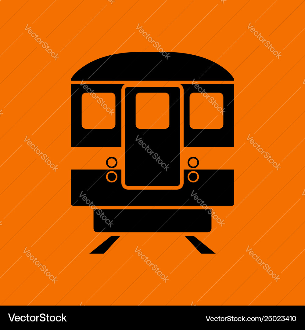 Subway train icon front view Royalty Free Vector Image