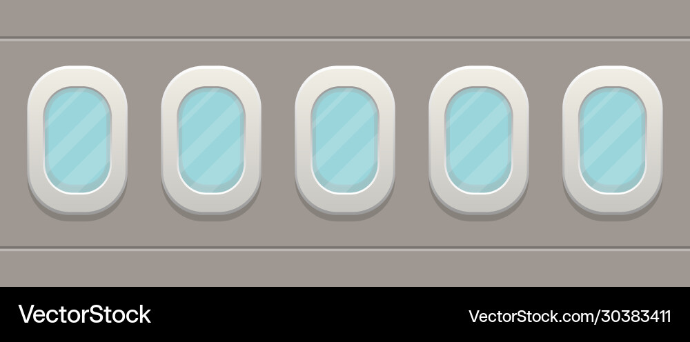 Airplane windows Royalty Free Vector Image - VectorStock