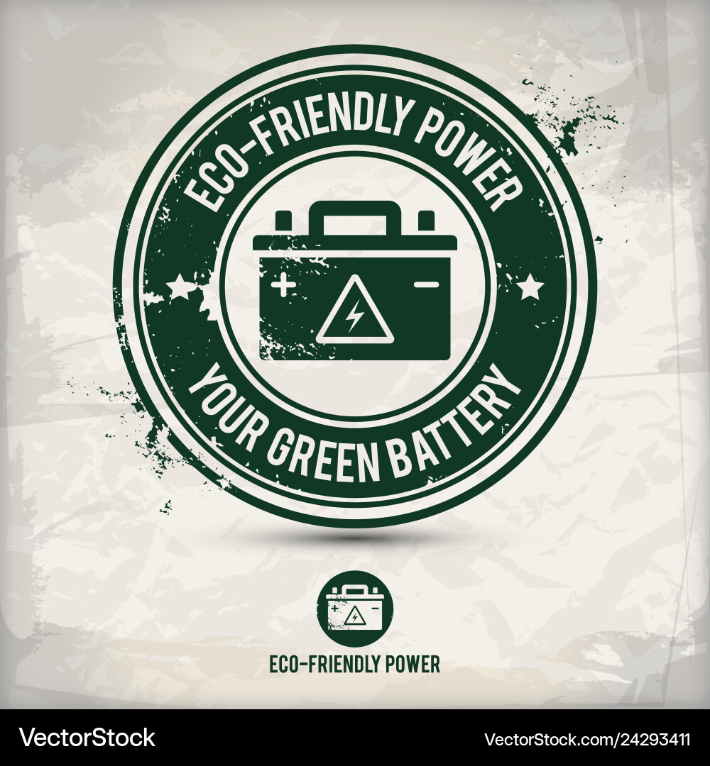 Alternative eco friendly power stamp Royalty Free Vector