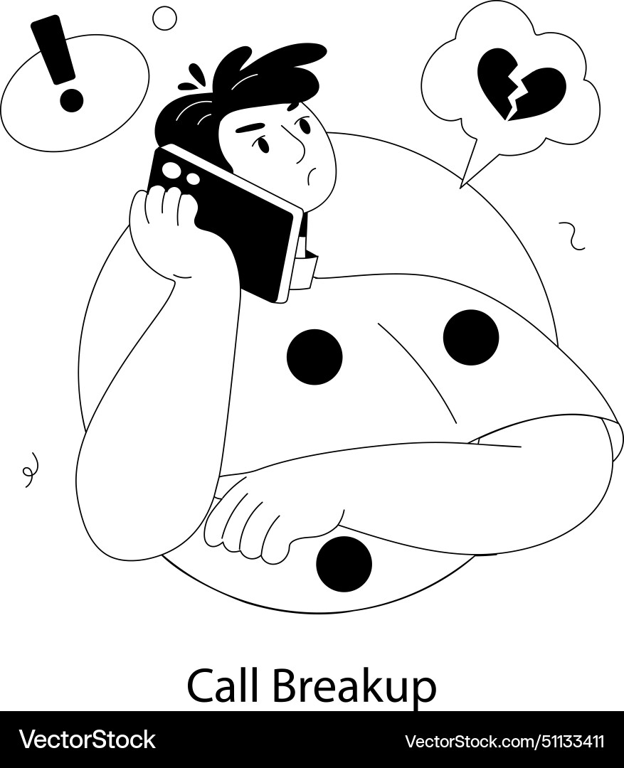 Call breakup Royalty Free Vector Image - VectorStock
