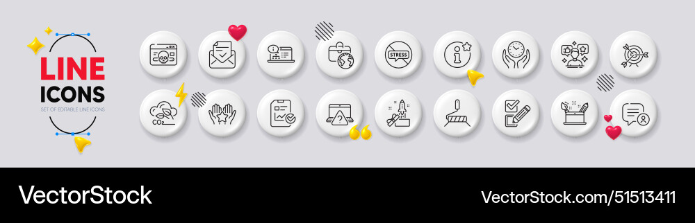 Co2 gas report checklist and innovation line Vector Image