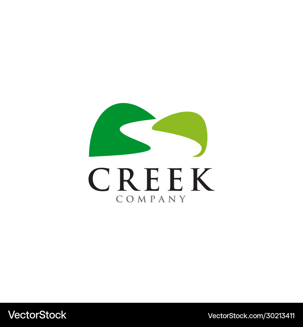 Creek and river icon logo design template Vector Image