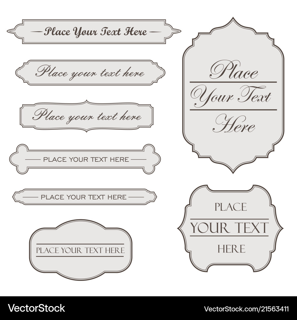 Frame set Royalty Free Vector Image - VectorStock