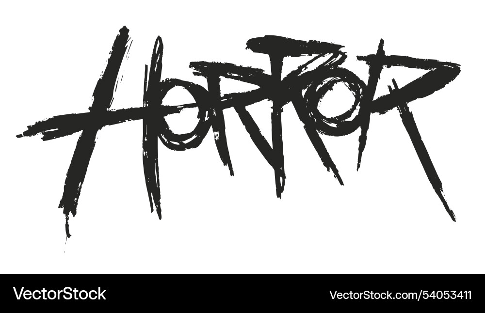 Horror expressed through artistic lettering Vector Image