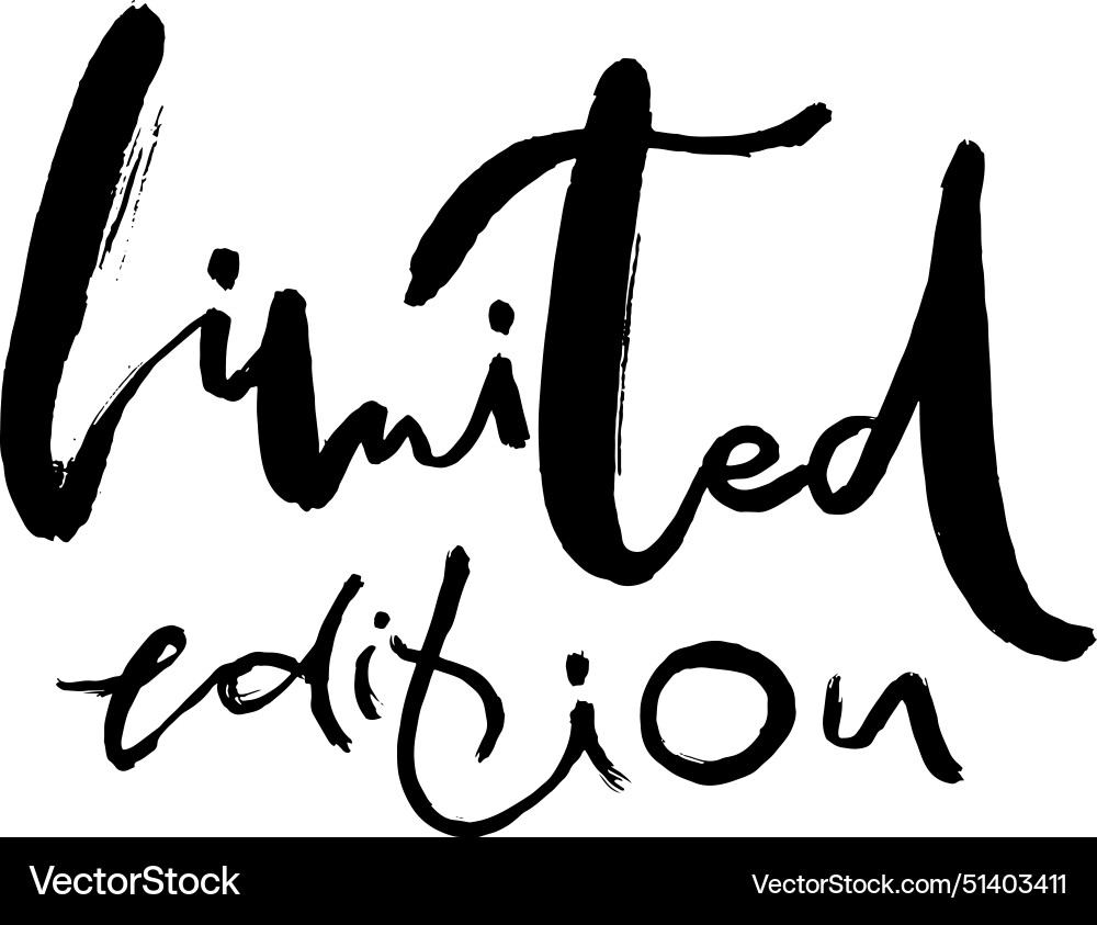 Limited edition modern lettering design Royalty Free Vector