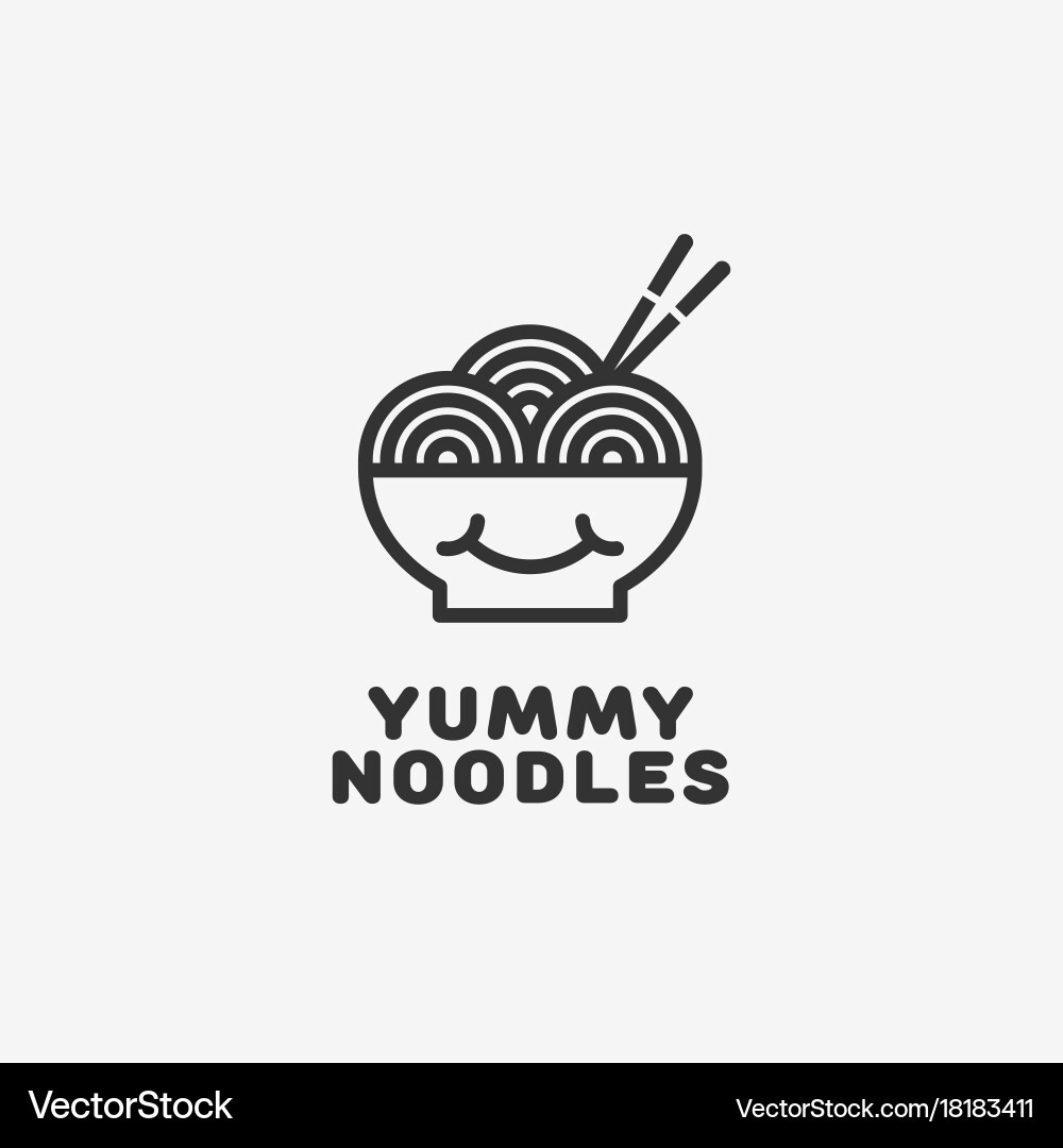 Noodles logo Royalty Free Vector Image - VectorStock